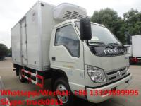 China HOT SALE! Factory sale good price forland 4*2 RHD 4tons refrigerator truck with USA CARRIER reefer for Mozambique for sale