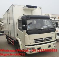 China wholesale good price dongfeng 4*2 RHD 6tons 120hp refrigerated truck with CARRIER reefer for fresh fruits and vegetables for sale