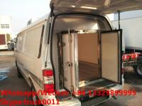 China high quality and best price FOTON 4*2 LHD gasoline refrigetator minivan vehicle for sale,new cold room van minibus for sale