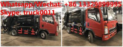 China HOT SALE! customized SINO TRUK HOWO 4*2 RHD 4.5m3 garbage compactor truck,HOWO Light duty refuse garbage truck, for sale