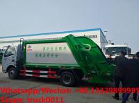 China best price dongfeng 4*2 LHD/RHD 120hp diesel 7m3 6tons garbage compactor truck for sale,compression garbage truck for sale