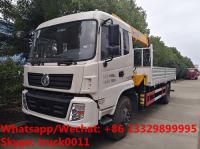 China high quality and good price Dongfeng 8tons telescopic boom mounted on cargo truck for sale, truck with telescopic crane for sale