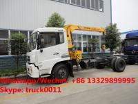 China high quality and good price Dongfeng 8tons telescopic boom mounted on cargo truck for sale, truck with telescopic crane for sale