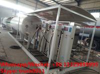 China Factory sale good price 15CBM mobile skid lpg gas refilling station with 1-2 electronic scales for Nigerian market for sale