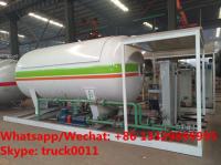 China Factory sale good price 15CBM mobile skid lpg gas refilling station with 1-2 electronic scales for Nigerian market for sale