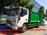 China high quality China JAC 4*2 LHD diesel 5m3 garbage compactor truck for sale, refuse garbage compacted truck for sale for sale