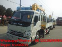 China High quality and best price FORLAND 4*2 LHD/RHD 2-3.2ton small truck with crane for sale,HOT SALE telescopic crane truck for sale