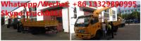 China Factory sale good price Dongfeng 4*2 LHD 3.5tons telescopic boom mounted on truck, cargo truck with crane for sale
