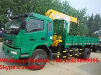 China Factory sale good price Dongfeng 4*2 LHD 3.5tons telescopic boom mounted on truck, cargo truck with crane for sale