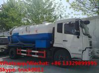 China customized Dongfeng 4*2 RHD 10,000Liters vacuum tank truck for sale, Factory sale cheaper price sewage suction truck for sale