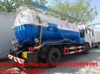 China customized Dongfeng 4*2 RHD 10,000Liters vacuum tank truck for sale, Factory sale cheaper price sewage suction truck for sale