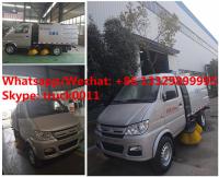 China best price mini Chang'an 4*2 LHD gasoline road sweeper truck for Oman, HOT SALE! new gasoline street sweeper vehicle for sale