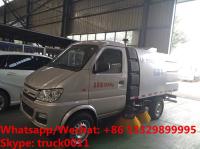 China best price mini Chang'an 4*2 LHD gasoline road sweeper truck for Oman, HOT SALE! new gasoline street sweeper vehicle for sale