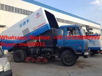 China cheaper price dongfeng RHD 170hp diesel 8-10tons road sweeper vehicle for sale, customized street sweeper cleaning truck for sale