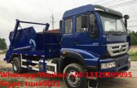 China SINO TRUK HOWO 4*2 RHD 266HP 10-12m3 container lifter rubbish truck for sale in Sri Lanka, wastes collecting vehicle for sale