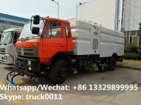 China Dongfeng 190hp road sweeping and washing vehicle customized for Sialkot International Airport, street sweeper vehicle for sale