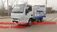 China Factory sale good price Shangqi Yuejin 4*2 LHD gasoline smallest street sweeping vehicle,smallest road sweeper truck for sale