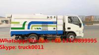 China Factory sale good price Shangqi Yuejin 4*2 LHD gasoline smallest street sweeping vehicle,smallest road sweeper truck for sale