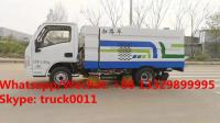 China Factory sale good price Shangqi Yuejin 4*2 LHD gasoline smallest street sweeping vehicle,smallest road sweeper truck for sale