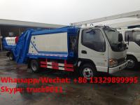 China best-selling JAC diesel 6-7m3 garbage compactor truck, compressed wastes collecting vehicle, resr load garbage truck for sale