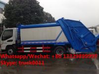 China best-selling JAC diesel 6-7m3 garbage compactor truck, compressed wastes collecting vehicle, resr load garbage truck for sale