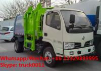 China HOT SALE!new deisgned Dongfeng diesel compressed docking wastes collecting vehicle, garbage truck for sale for sale