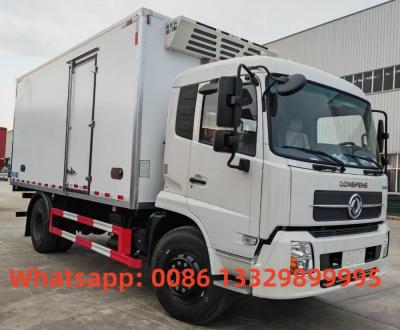 China factory selling dongfeng tianjin 4x2 190hpmeat hook refrigerator truck for sale, 15tons cold room truck for TOGO for sale