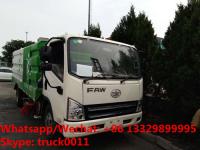 China factory sale best price customized FAW 4*2 RHD diesel road washing and sweeping vehicle, road cleaning truck for sale for sale