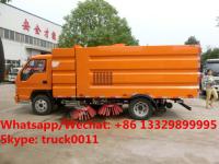 China best price forland 4*2 RHD 92hp diesel mini road sweeper truck for sale, cheapest price forland street sweeping vehicle for sale