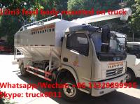 China hydraulic discharging 12m3 5-6tons factory sale bulk feed delivery truck for sale, poultry feed body mounted on truck for sale