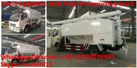 China hydraulic discharging 12m3 5-6tons factory sale bulk feed delivery truck for sale, poultry feed body mounted on truck for sale
