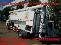China hydraulic discharging 12m3 5-6tons factory sale bulk feed delivery truck for sale, poultry feed body mounted on truck for sale