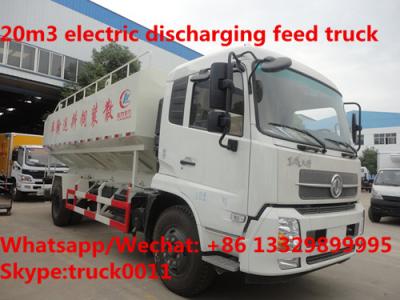 China best seller-190hp diesel 20m3 electric system discharging bulk feed delivery truck for sale, 10MT feed body truck for sale