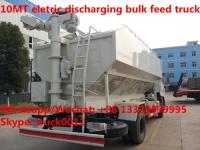 China best seller-190hp diesel 20m3 electric system discharging bulk feed delivery truck for sale, 10MT feed body truck for sale