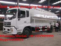 China best seller-190hp diesel 20m3 electric system discharging bulk feed delivery truck for sale, 10MT feed body truck for sale