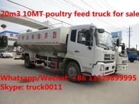 China best seller-190hp diesel 20m3 electric system discharging bulk feed delivery truck for sale, 10MT feed body truck for sale
