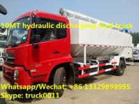 China best seller-new 20m3 10MT hydraulic discharging animal feed truck for sale, bulk feed body mounted on truck for sale