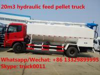 China best seller-new 20m3 10MT hydraulic discharging animal feed truck for sale, bulk feed body mounted on truck for sale
