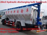 China best seller-new 20m3 10MT hydraulic discharging animal feed truck for sale, bulk feed body mounted on truck for sale