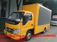 China cheapest price Customized Forland 4*2 RHD diesel mobile LED advertising vehicle for sale, P6 LED screens billboard truck for sale