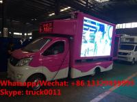 China cheapest price Chang'an 4*2 gasoline P6/P5/P4 mobile LED screen advertising truck for sale, colorful LED screen truck for sale