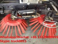 China Factory sale best price RHD 170hp diesel road brushing sweeping vehicle for sale, Cheapest price street sweeper truck for sale