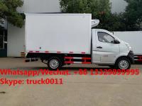 China Cheapest price brand new LHD 98hp gasoline Chang’an refrigerated truck for sale,smaller frozen minvan vehicle for sale for sale