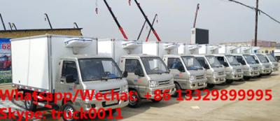 China Cheapest price new China made Forland LHD mini 61hp gasoline engine Forland refrigerated truck, frozen minivan vehicle for sale