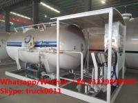 China China made best price 10m3 mobile skid lpg gas refilling station with lpg gas dipenser for sale, skid lpg gas tank for sale