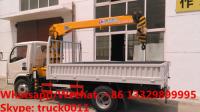 China Customized wholesale best price dongfeng 4*2 LHD 2tons telescopic boom mounted on cargo truck for sale, truck with crane for sale
