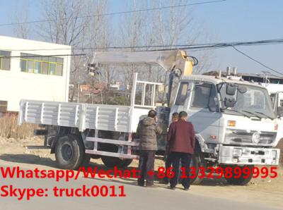 China Factory sale high quality and competitive price Dongfeng brand 190hp diesel 6.3tons telescopic truck with crane for sale