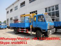 China Factory sale high quality and competitive price Dongfeng brand 190hp diesel 6.3tons telescopic truck with crane for sale