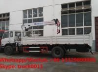 China Factory sale high quality and competitive price Dongfeng brand 190hp diesel 6.3tons telescopic truck with crane for sale
