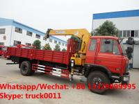 China Factory sale high quality and competitive price Dongfeng brand 190hp diesel 6.3tons telescopic truck with crane for sale